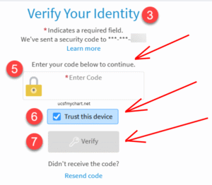 UCSF MyChart Two-Step Verification Support - UCSF MyChart